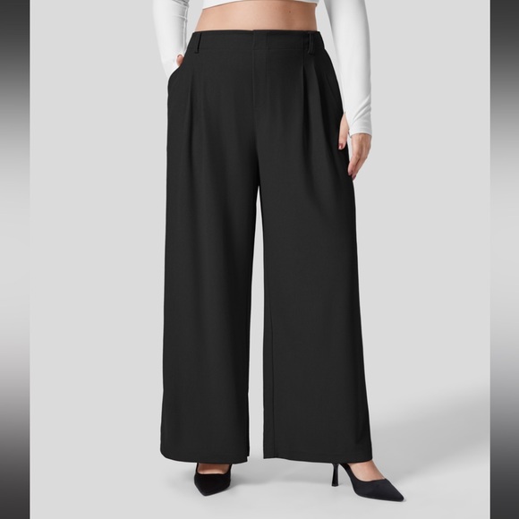 HALARA | Pants & Jumpsuits | Halara Black Regular High Waisted Wide Leg ...